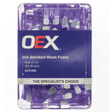 ACX1608 - Oex Standard Blade Fuse, 35a Purple - Pack Of 100 | SES ...