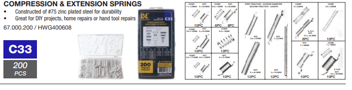 Compression & Extension Springs Kit | SES Direct Ltd