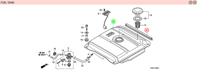Honda TANK COMP FUEL *R280*(POWER RED) | SES Direct Ltd