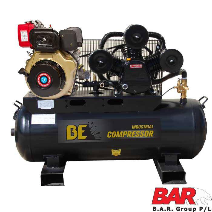 Be 160L Diesel Air Compressor - Industrial Belt Drive | SES Direct Ltd